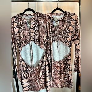 Soft Divine | Dresses | Snake Print Plus Size Short Dress | Poshmark